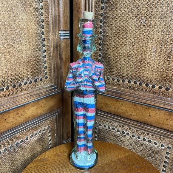 Accents | Vintage Uncle Sam Bottle Sand Art | Poshmark